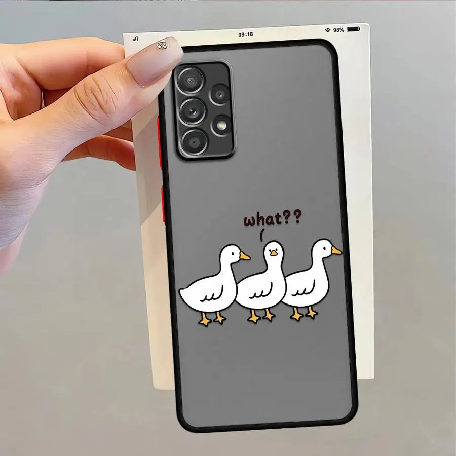 Cartoon Doubt Duck Soft Cover Phone Case for Samsung Galaxy – ZnP’s